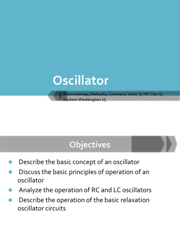 Oscillator Pdf Electronic Oscillator Electronic Circuits