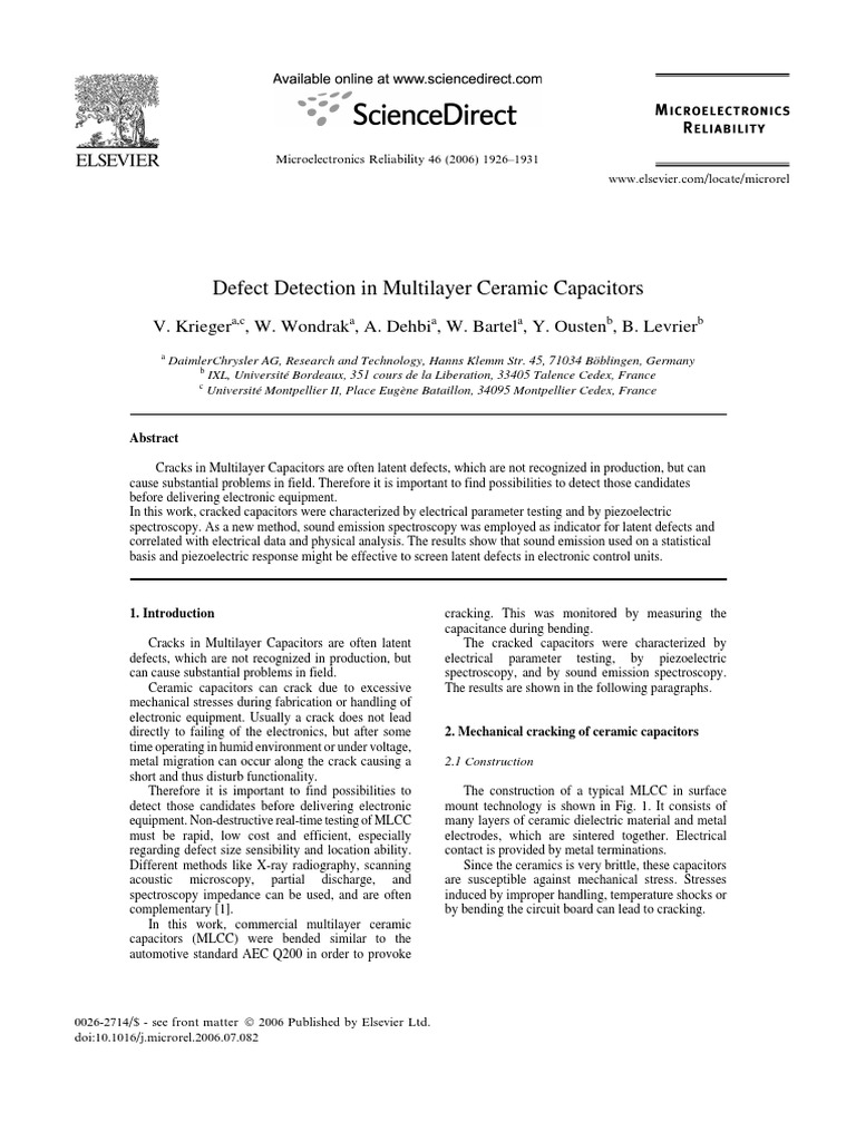Defect | PDF | Capacitor | Physics
