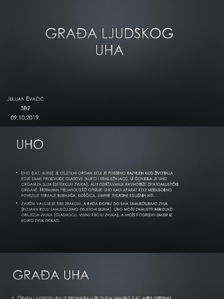 Građa Ljudskog Uha | PDF