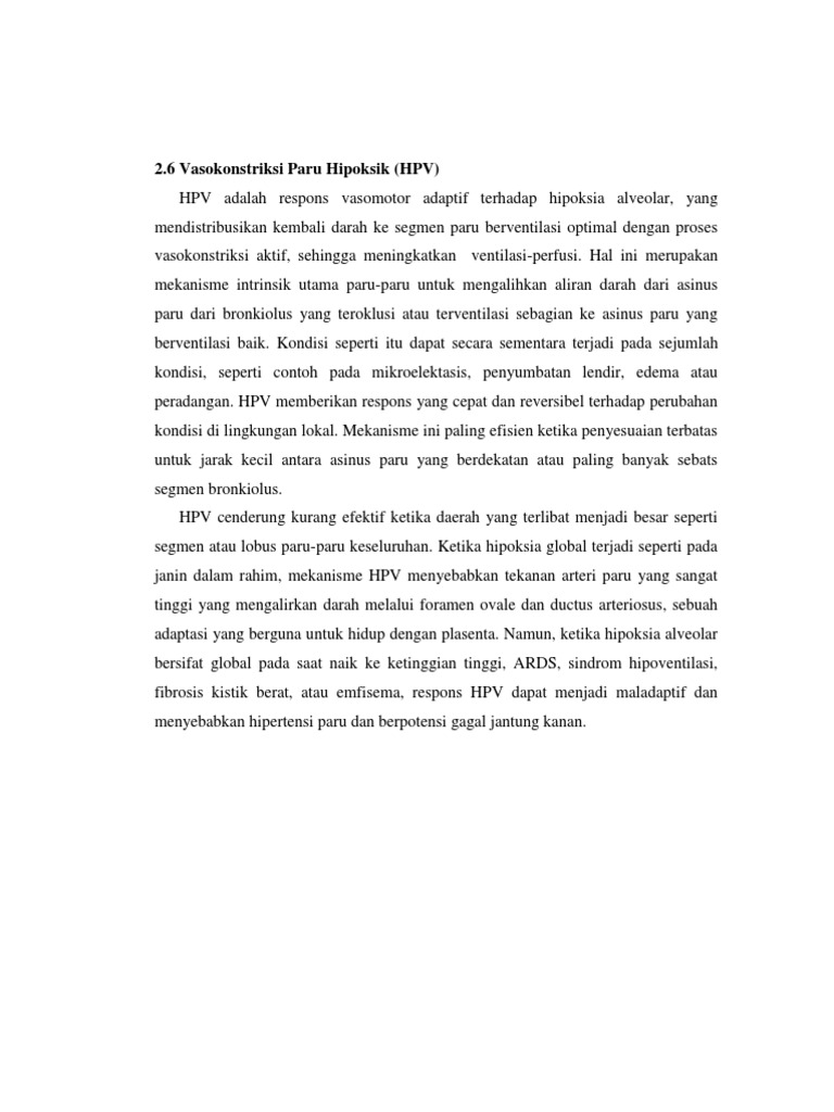 Vasokontriksi Paru Hipoksik | PDF