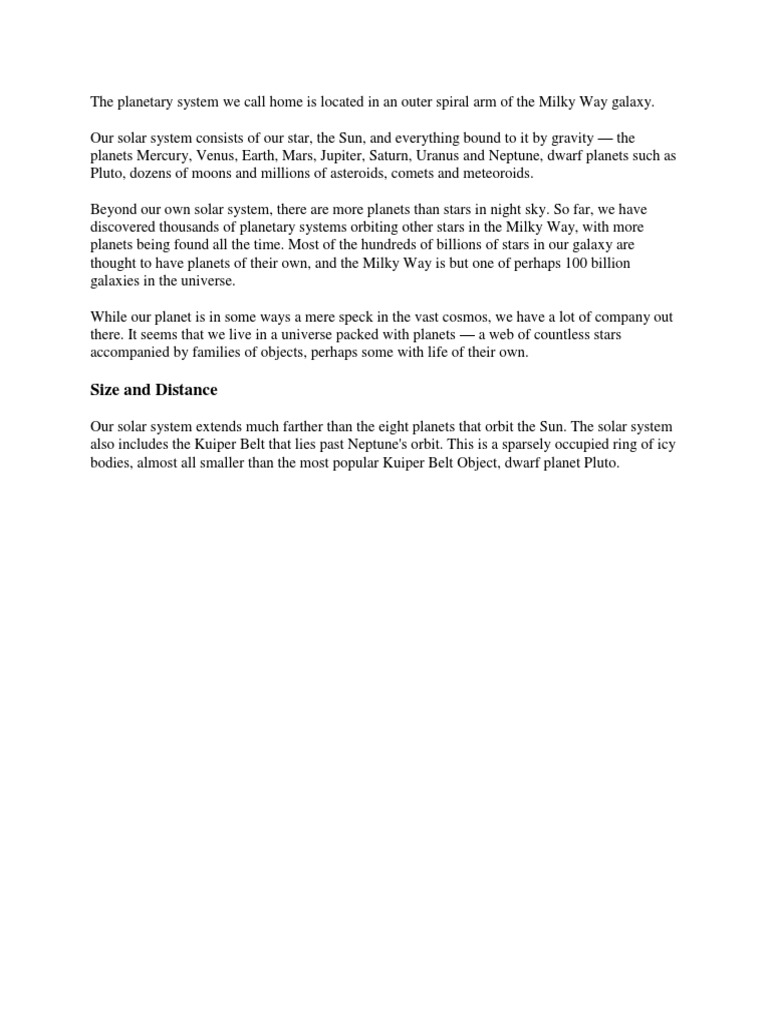 The Solar System | PDF | Solar System | Planets