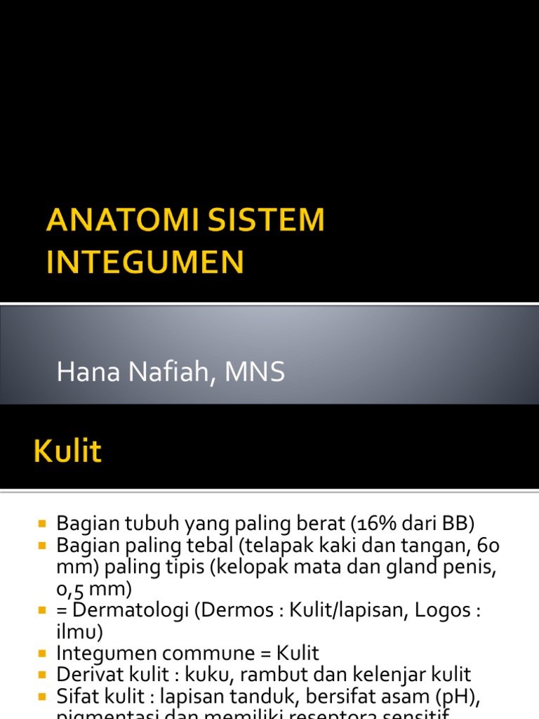 Struktur dan Fungsi Kulit Manusia | PDF