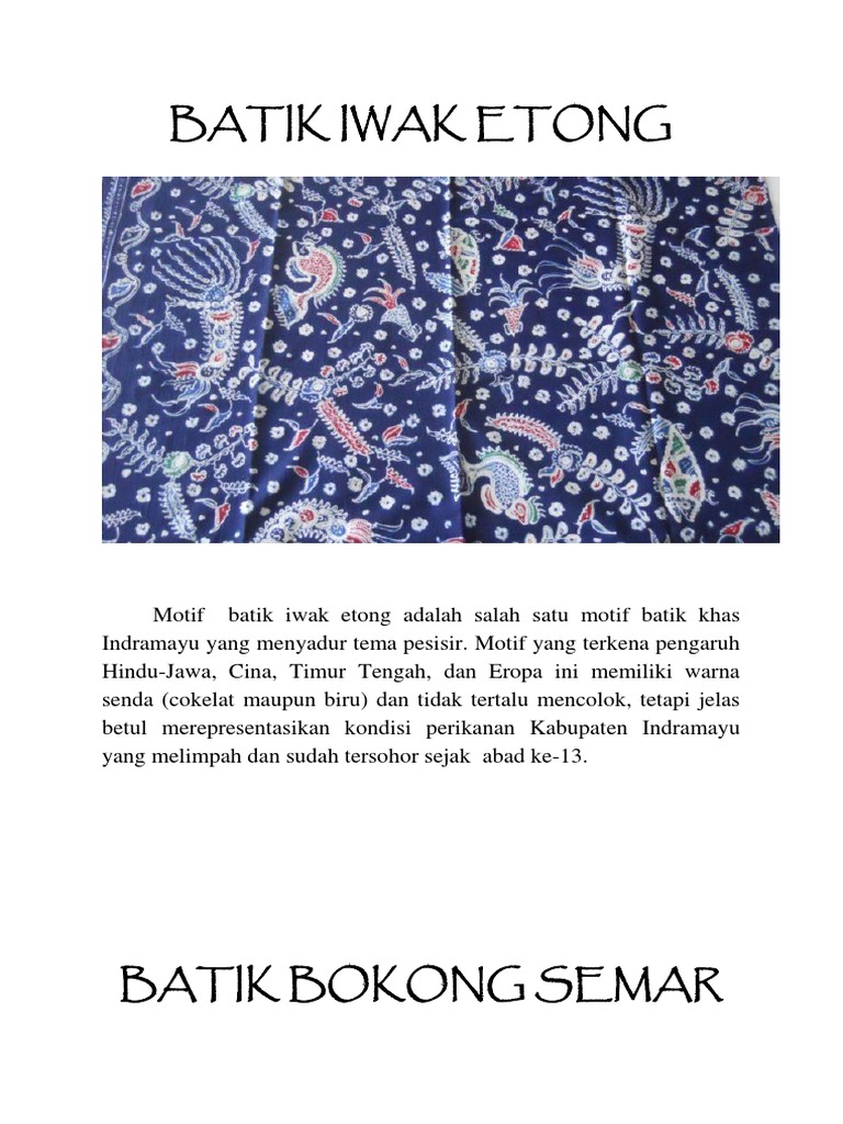 Motif Batik Paoman Khas Indramayu | PDF