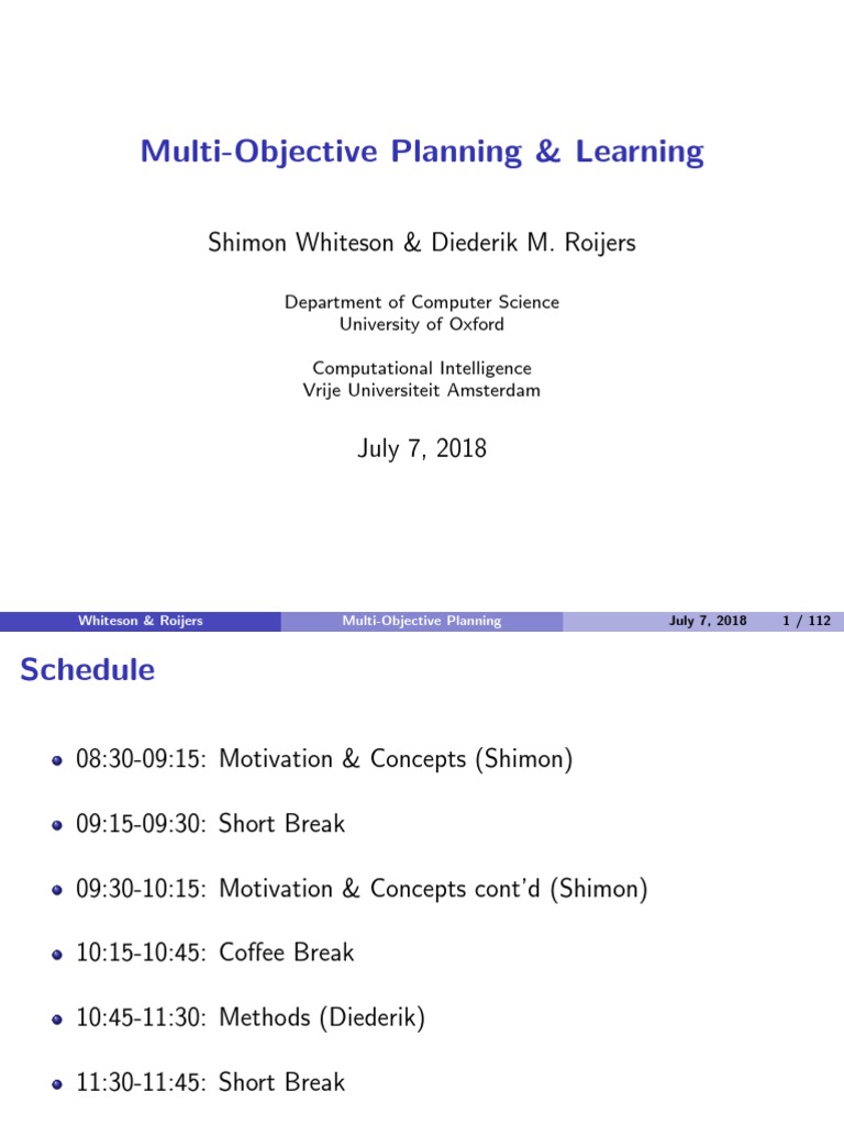 MORL (Multiple Objective Reinforcement Learning) | PDF | Mathematical ... MORL (Multiple Objective Reinforcement Learning) | PDF | Mathematical ...