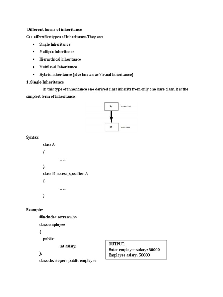 Forms of Inheritance | PDF | Inheritance (Object Oriented Programming) | Theoretical Computer ...