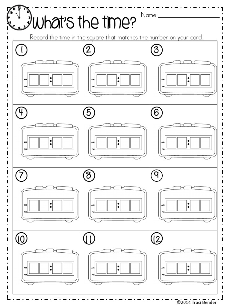 Clock Recording Sheet | PDF