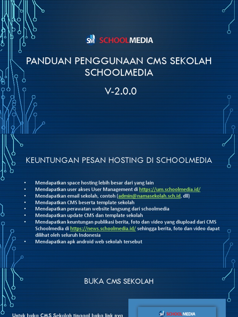 Tutorial Panduan Penggunaan CMS Sekolah Schoolmedia PDF | PDF