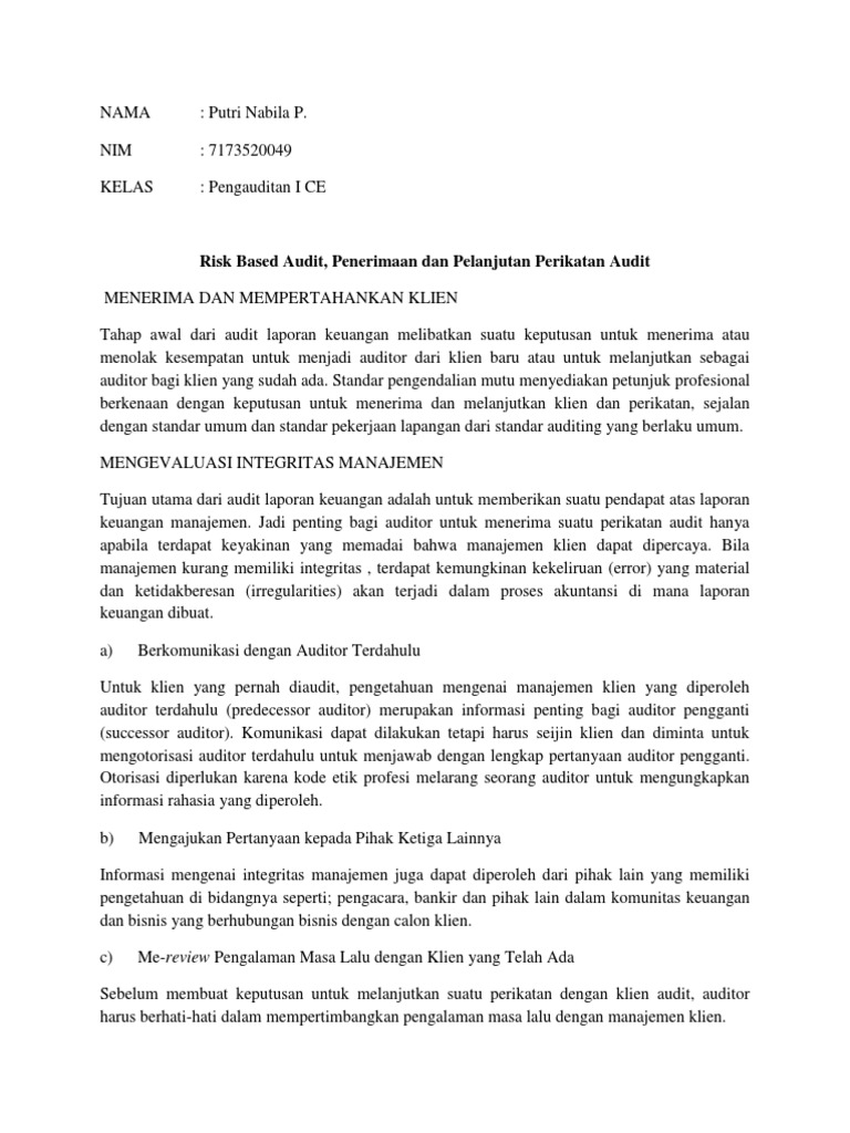 RMK Bab 9 Audit | PDF