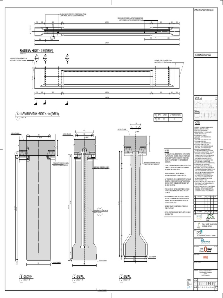 Plan I Beam Height 2100 (Type-4) : Annotations by Engineer | PDF ...