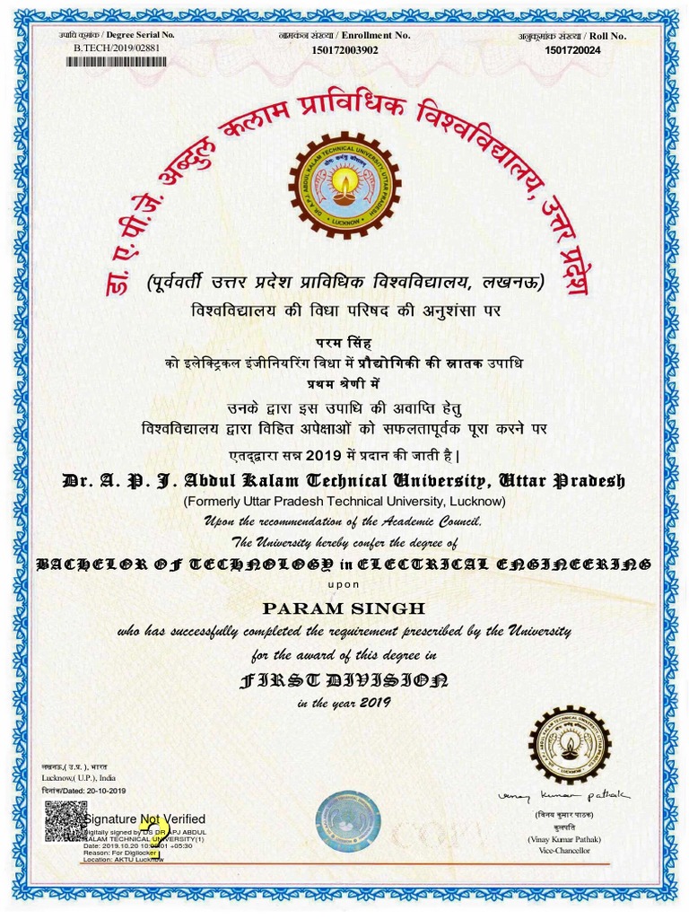 Dr. A. P - J - Abdul Kalam Technical University, Uttar P Radesh Dr. A ...