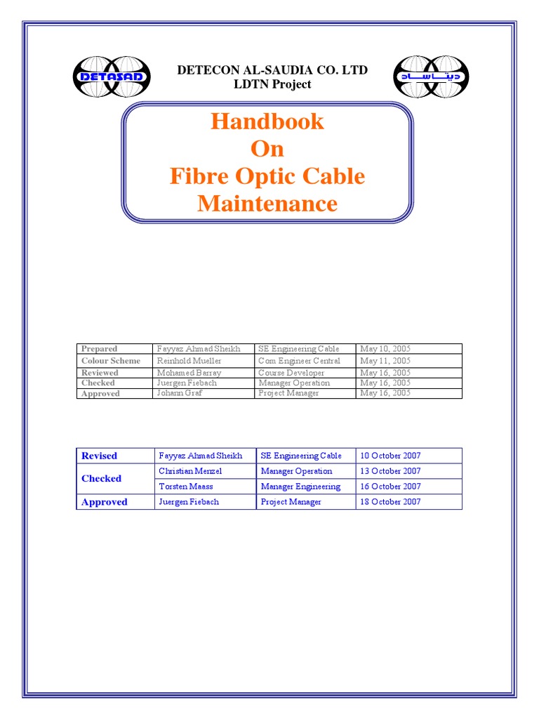 Cable Handbook Revised PDF | PDF | Optical Fiber | Dispersion (Optics)