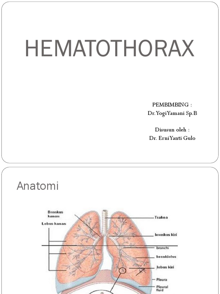 Penanganan Hemotoraks Pasien Trauma | PDF