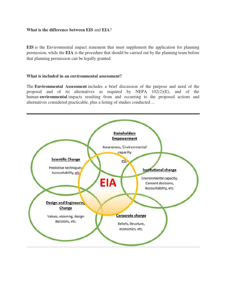 What Is The Difference Between EIS and EIA? | PDF