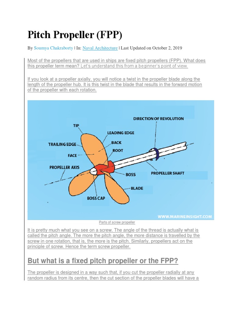 But What Is A Fixed Pitch Propeller or The FPP? | PDF | Propeller ...