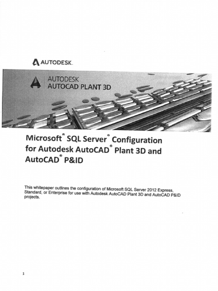 AutoCAD-Plant 3D SQL Server Configuration | PDF