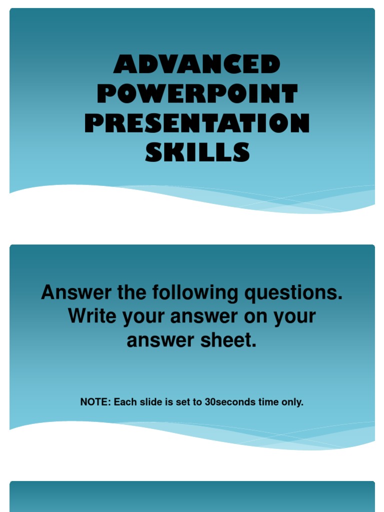 Advanced Powerpoint Presentation Skills | PDF