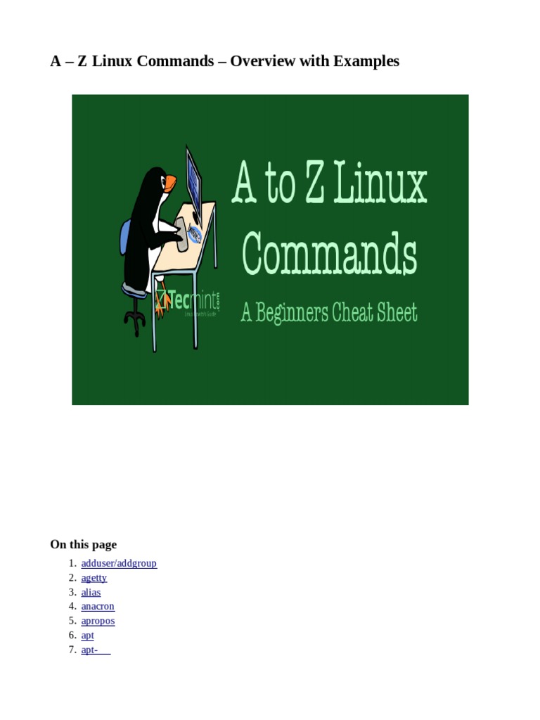 Linux Command Pdf Secure Shell Zip File Format