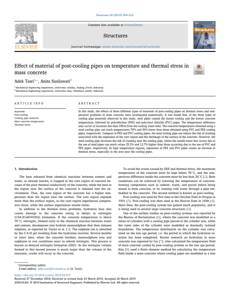 Post Cooling | PDF | Concrete | Heat Transfer