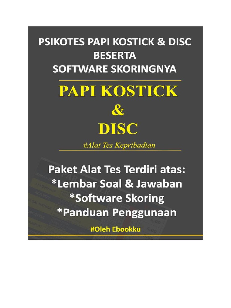 Alat Tes Papi Kostick Dan Disc Beserta Skoringnya | PDF