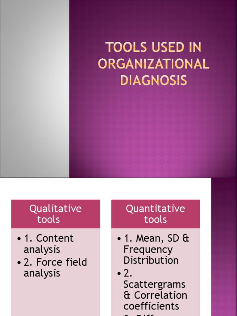 Organizational Diagnostic Tools Overview | PDF | Business Process ...