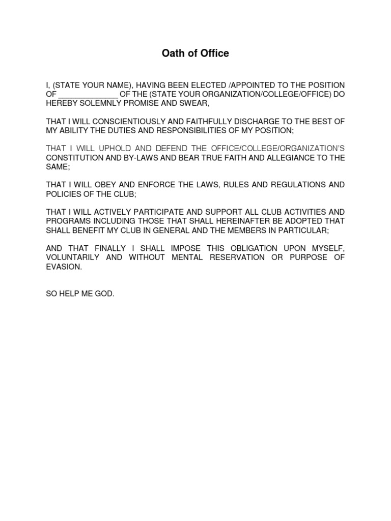 Oath of Office | PDF