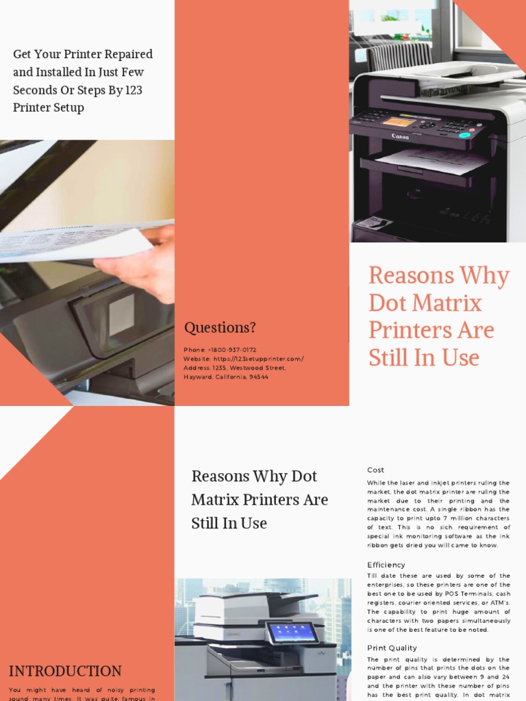 Reasons Why Dot Matrix Printers Are Still in Use: Questions? | PDF ...