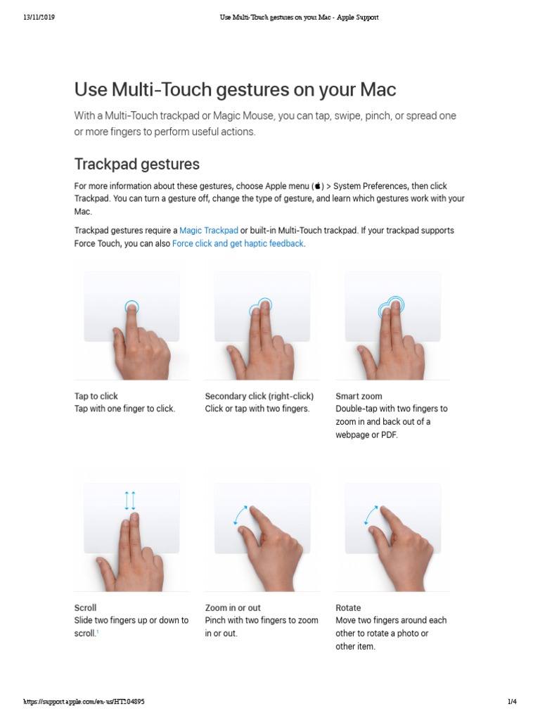 Mac Finger Gesture | PDF | Operating System Families | Apple Inc.