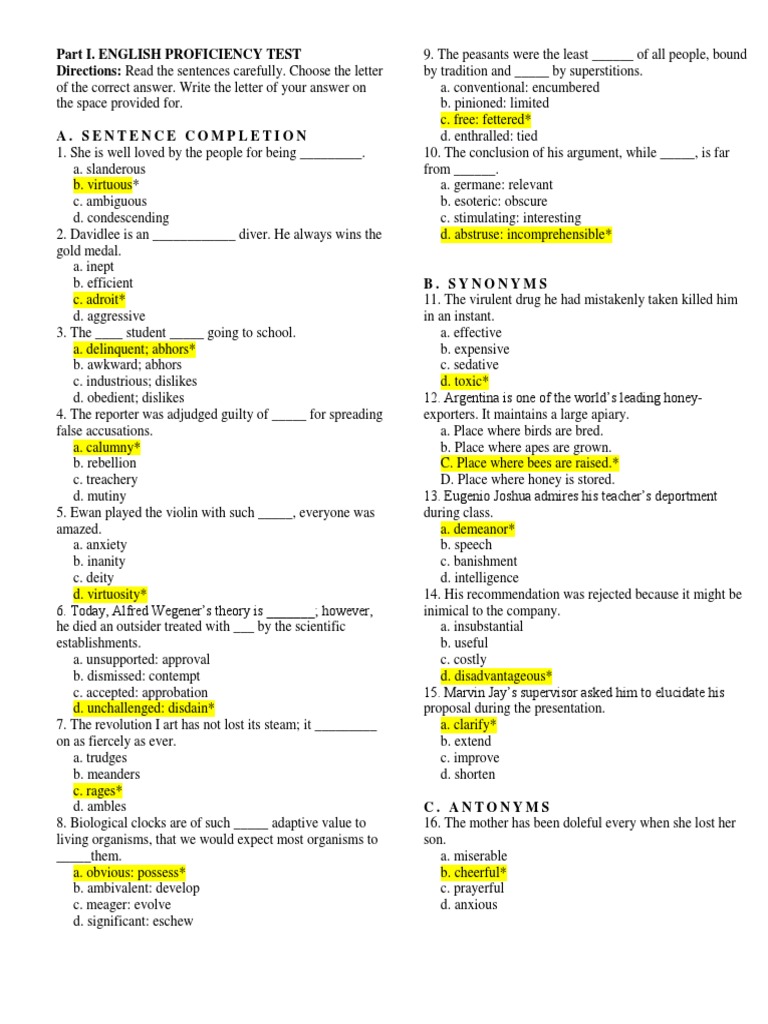 VIT EPT Sample Questions and Answers | PDF