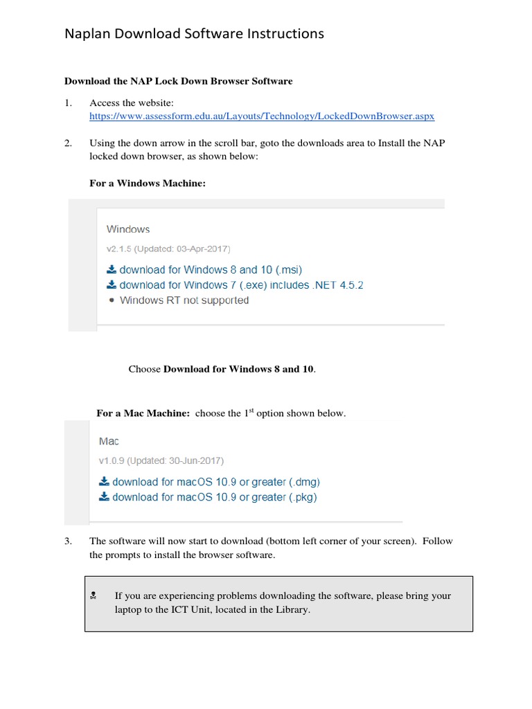 Naplan Device Download Software | PDF