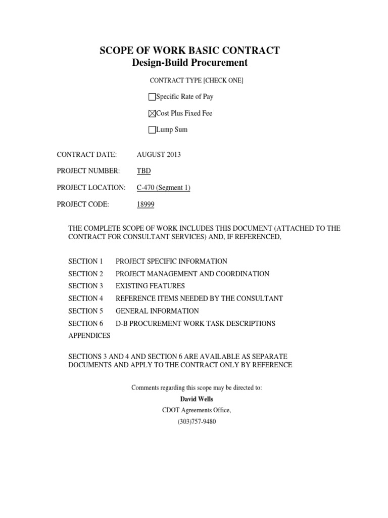 SOW C-470 18999 DB Procurement | PDF | Project Management | Request For ...