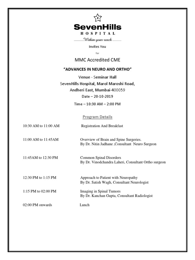 MMC Accredited CME: "Advances in Neuro and Ortho" | PDF