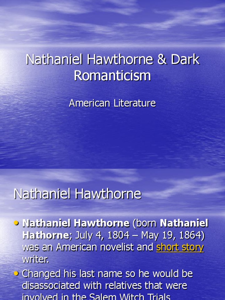 Nathaniel Hawthorne - Dark | PDF | Nathaniel Hawthorne | Romanticism