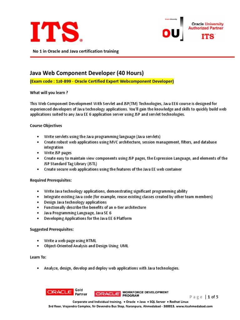 Java Web Component EE6 OCEWCD | PDF | Java Server Pages | Java Servlet