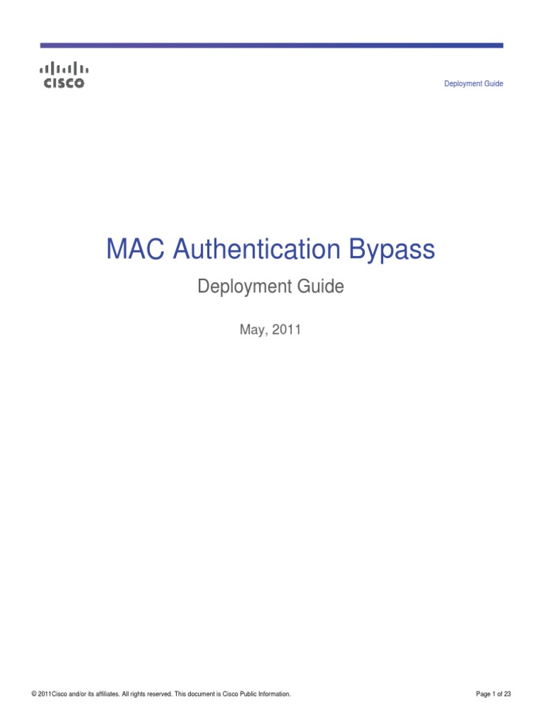 MAC Authentication Bypass: Deployment Guide | PDF | Active Directory | Radius