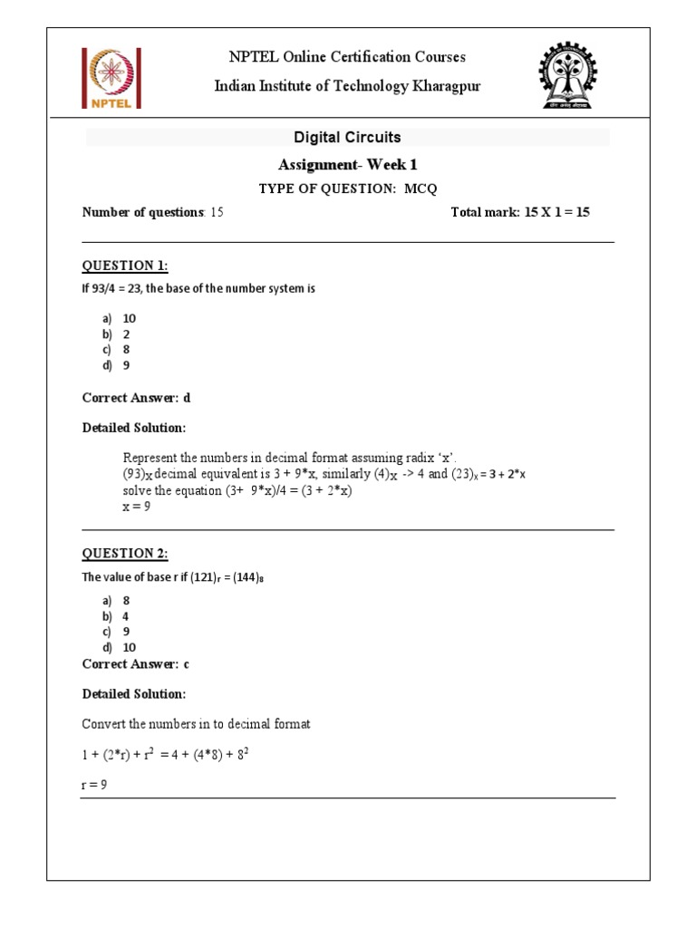 Assignment 1 Pdf Numbers Mathematical Notation