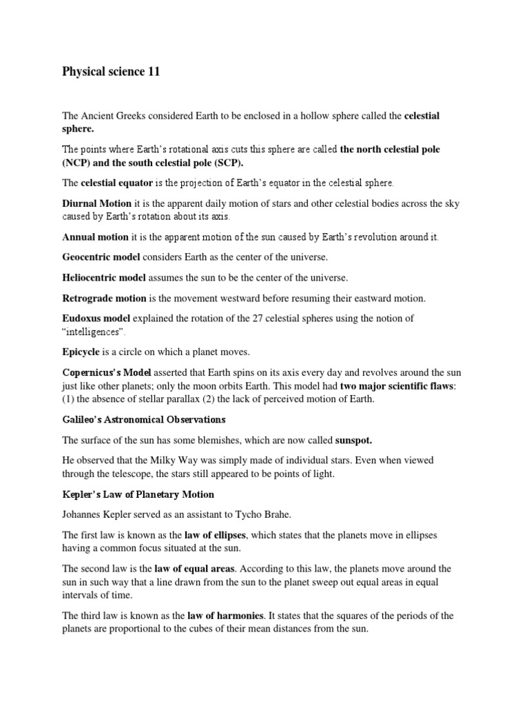 Physical Science 11 Final Coverage | PDF | Acceleration | Force