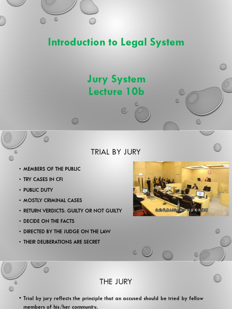 Introduction To Legal System | PDF | Jury Trial | Judge