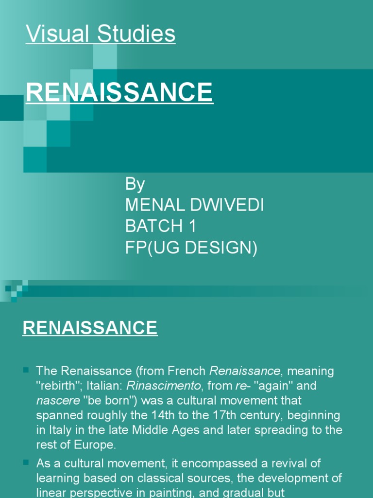 Visual Studies | PDF | Perspective (Graphical) | Renaissance