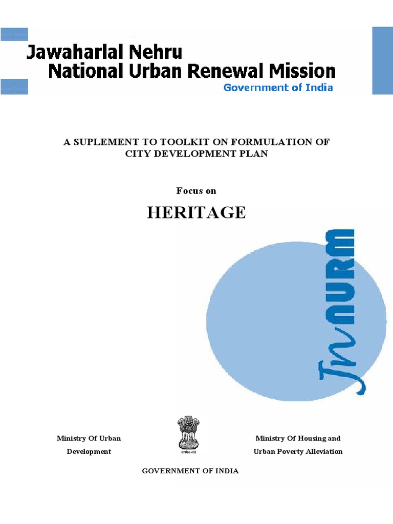 Heritage: A Suplement To Toolkit On Formulation of City Development ...