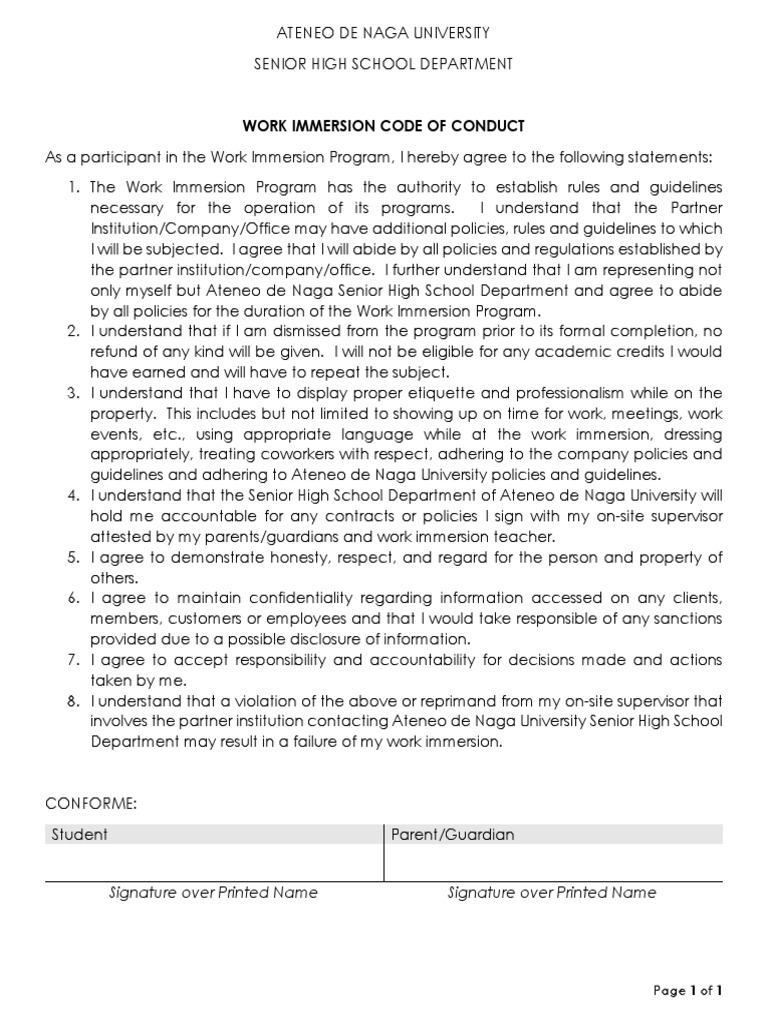 WIP Code-of-Conduct (Letter) PDF | PDF | Public Sphere | Government ...