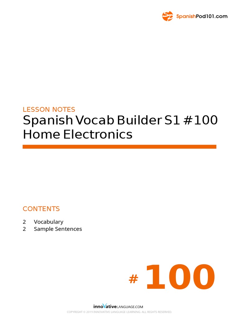 Spanish Vocabulary Builder A1 | PDF | Grammatical Gender | Language ...
