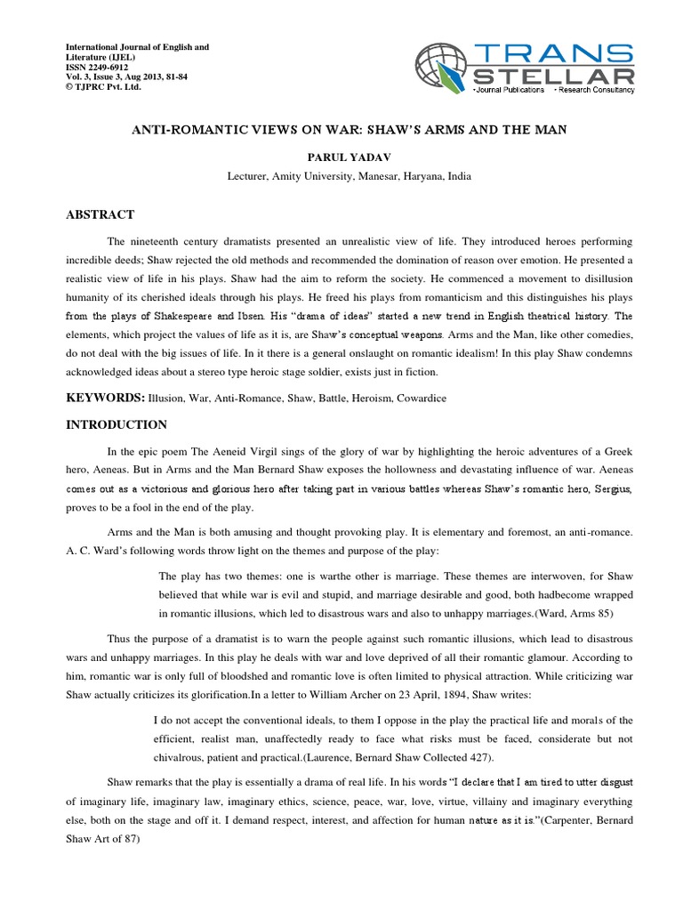 Anti Romantic - Full PDF | PDF | George Bernard Shaw | Hero