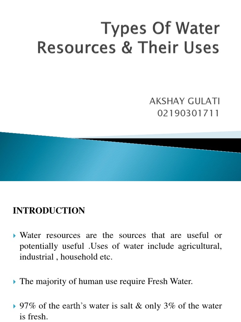 Types of Water Resources and Its Uses | PDF | Water Resources | Water
