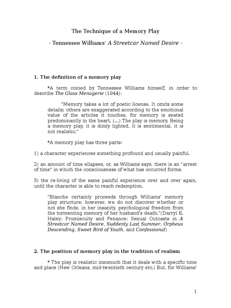 Understanding Memory Plays in Williams | PDF
