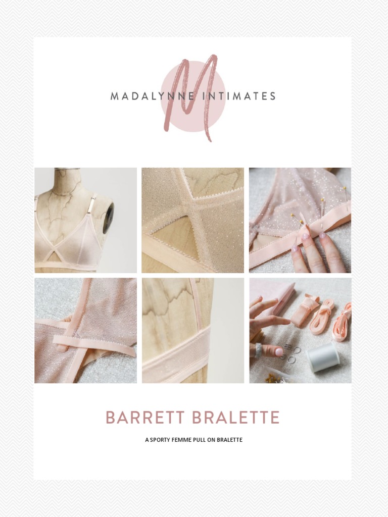 Barrett Bralette: A Sporty Femme Pull On Bralette | PDF | Seam (Sewing ...
