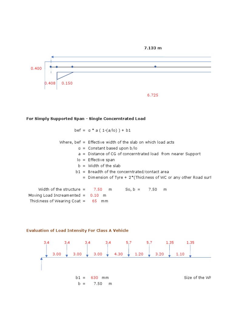 Evaluation of Load Intensity For Class A Vehicle | PDF | Axle ...
