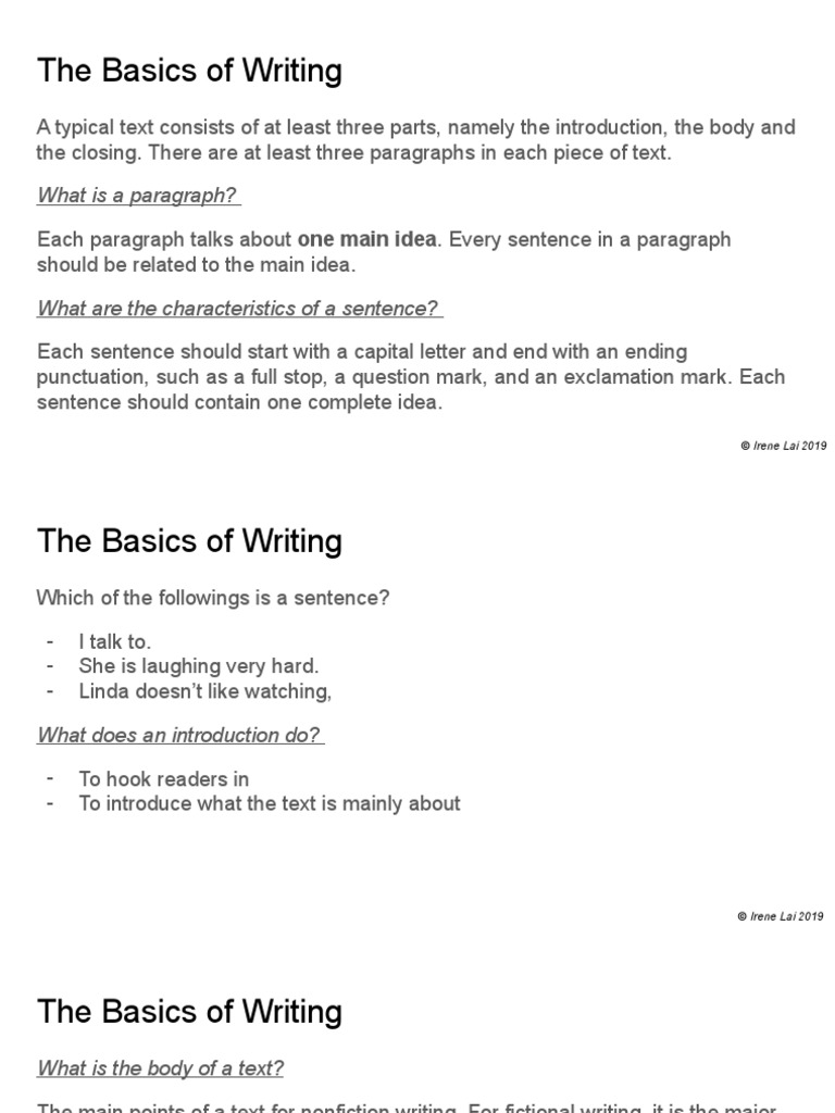 The Basics of Writing: What Is A Paragraph? | PDF | Language Arts & Discipline