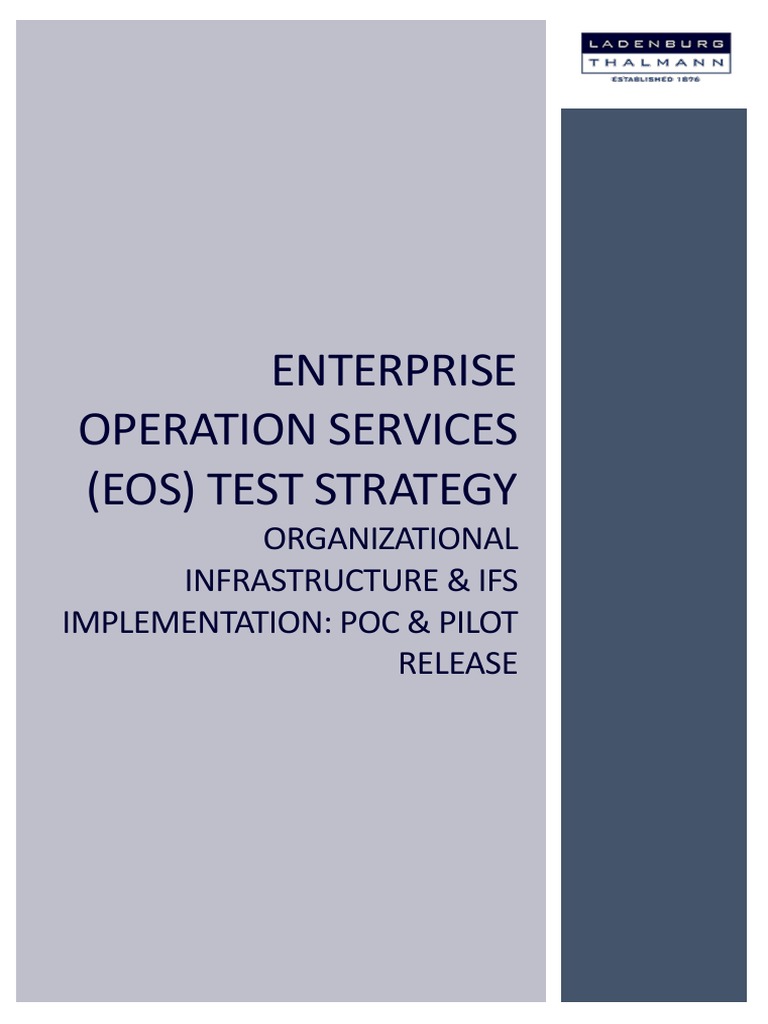 EOS Test Strategy for IFS Implementation | PDF | Software Testing ...