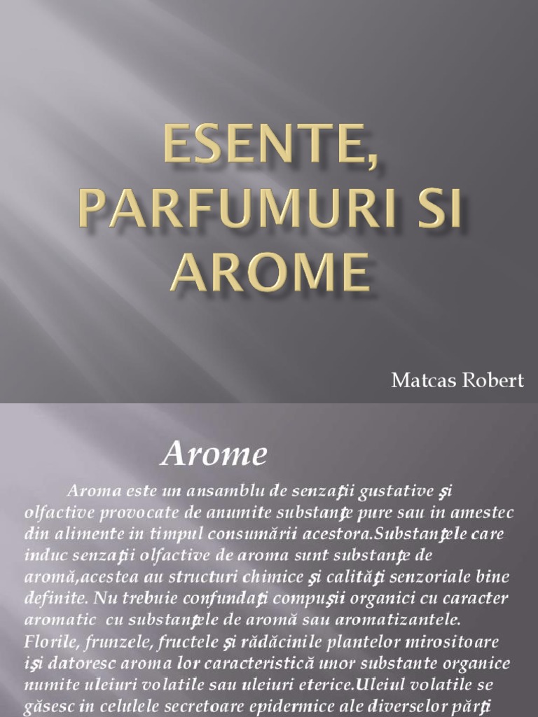 Esente, Parfumuri Si Arome | PDF