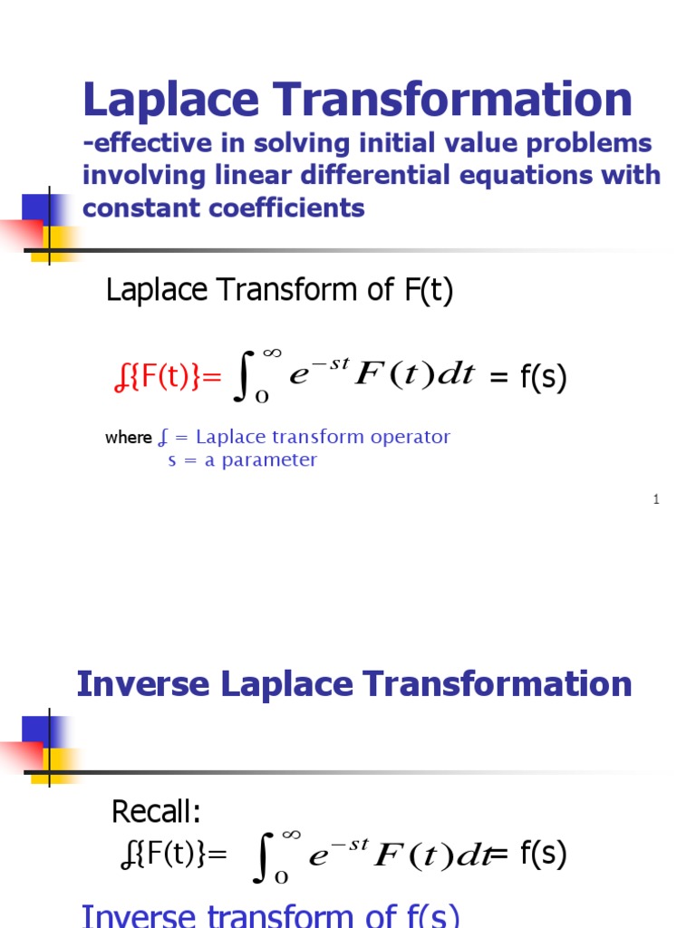 Laplace Transformation | PDF | Ordinary Differential Equation | Algebra